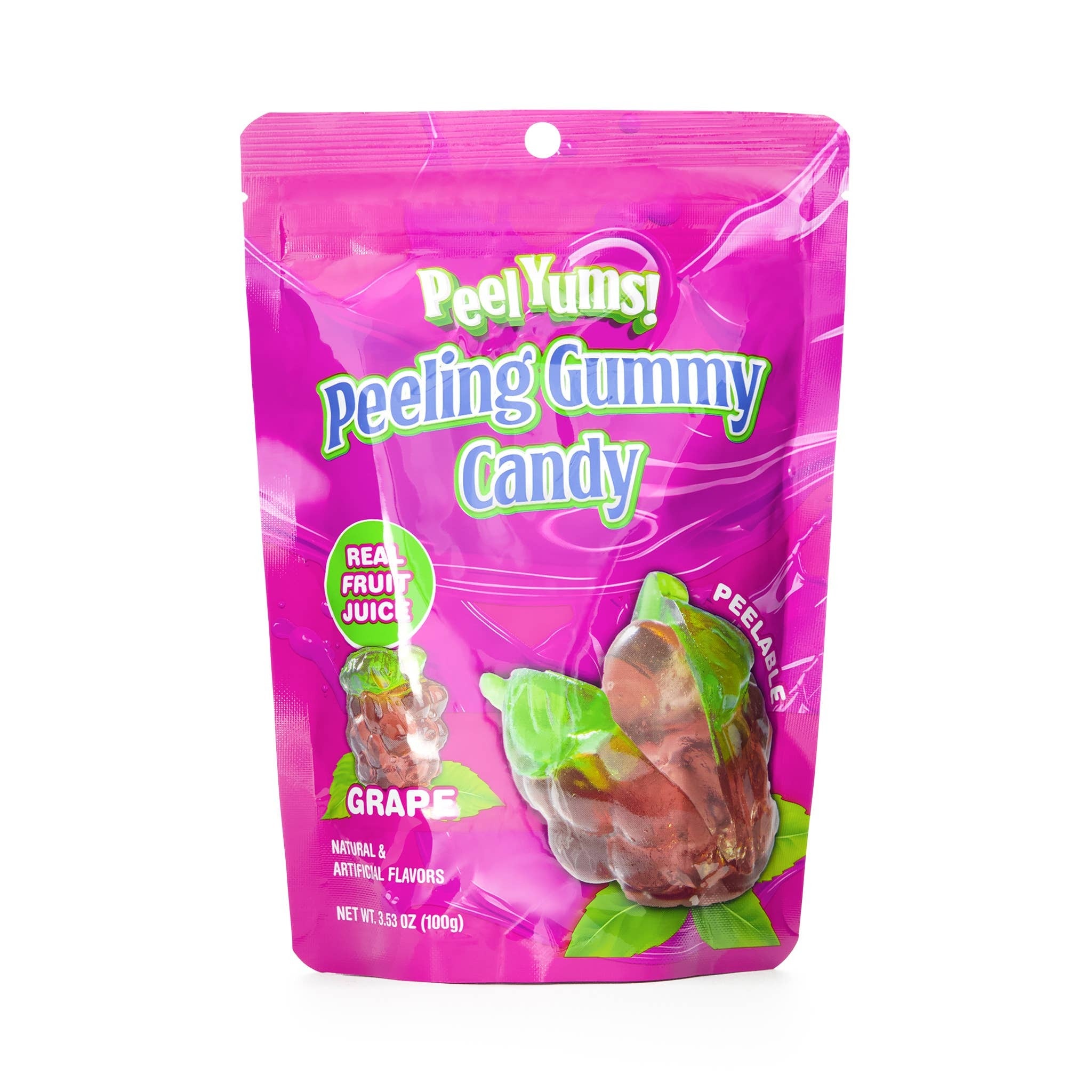 PeelYums Peeling Gummies 3D Fruit Candy (3.5oz) Exclusive: Grape ...